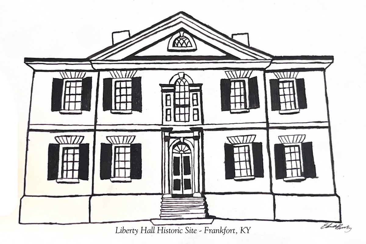 Liberty Hall Sticker - Black & White – Liberty Hall Museum Store